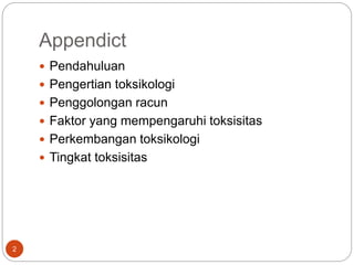 Toksikologi obat dan macam-macam obat yang toksik dan berbahaya.ppt