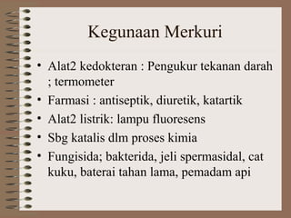 Toksi merkuri (hg) | PPT