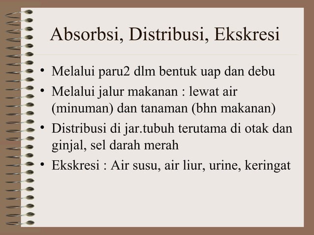 Toksi merkuri (hg) | PPT