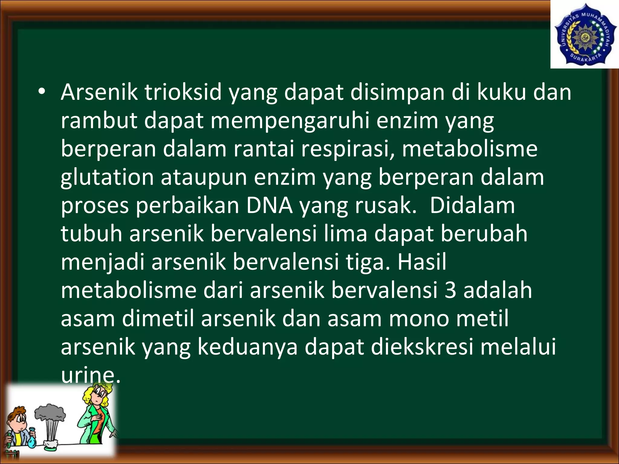 TOKSISITAS ARSEN (FARMASI_UMS 2011) | PPT