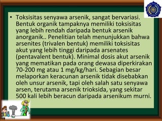 TOKSISITAS ARSEN (FARMASI_UMS 2011) | PPT