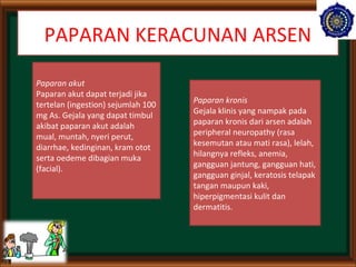 TOKSISITAS ARSEN (FARMASI_UMS 2011) | PPT