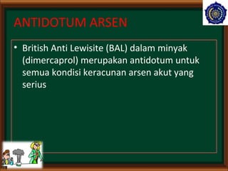 TOKSISITAS ARSEN (FARMASI_UMS 2011) | PPT
