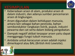TOKSISITAS ARSEN (FARMASI_UMS 2011) | PPT