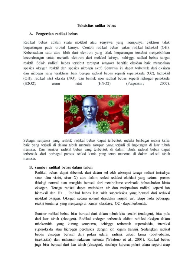 Toksisitas radikal bebas | DOCX