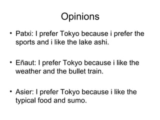 Tokyo vs-london patxi asier eñaut | PPT