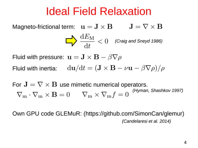 Topology Conserving Magnetic Field Evolution | PPT
