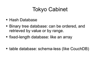 Tokyo Cabinet | ODP