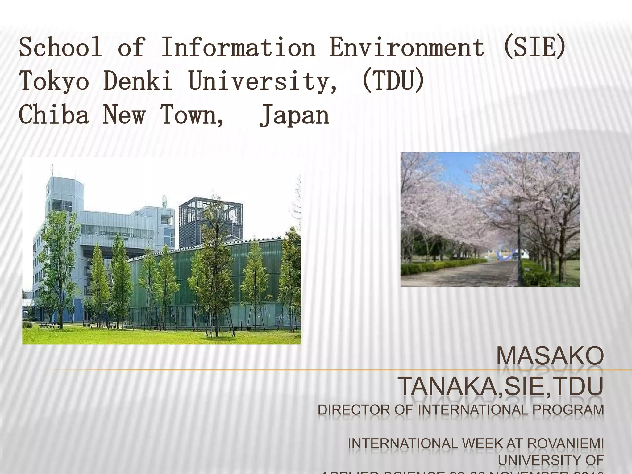 Tokyo denki university | PPTX