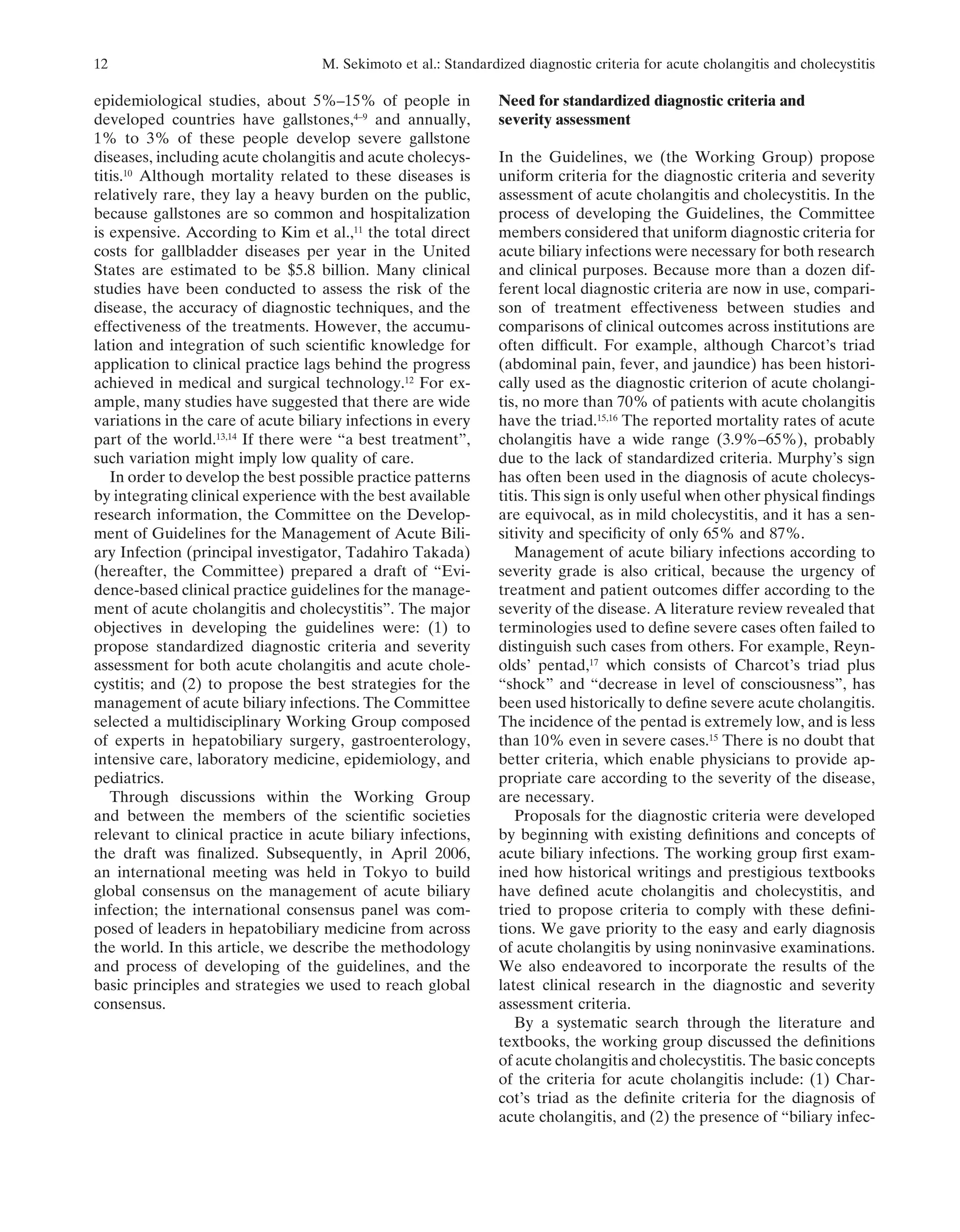 Tokyo guidelines for cholangitis and cholecystitis | PDF | Surgery ...