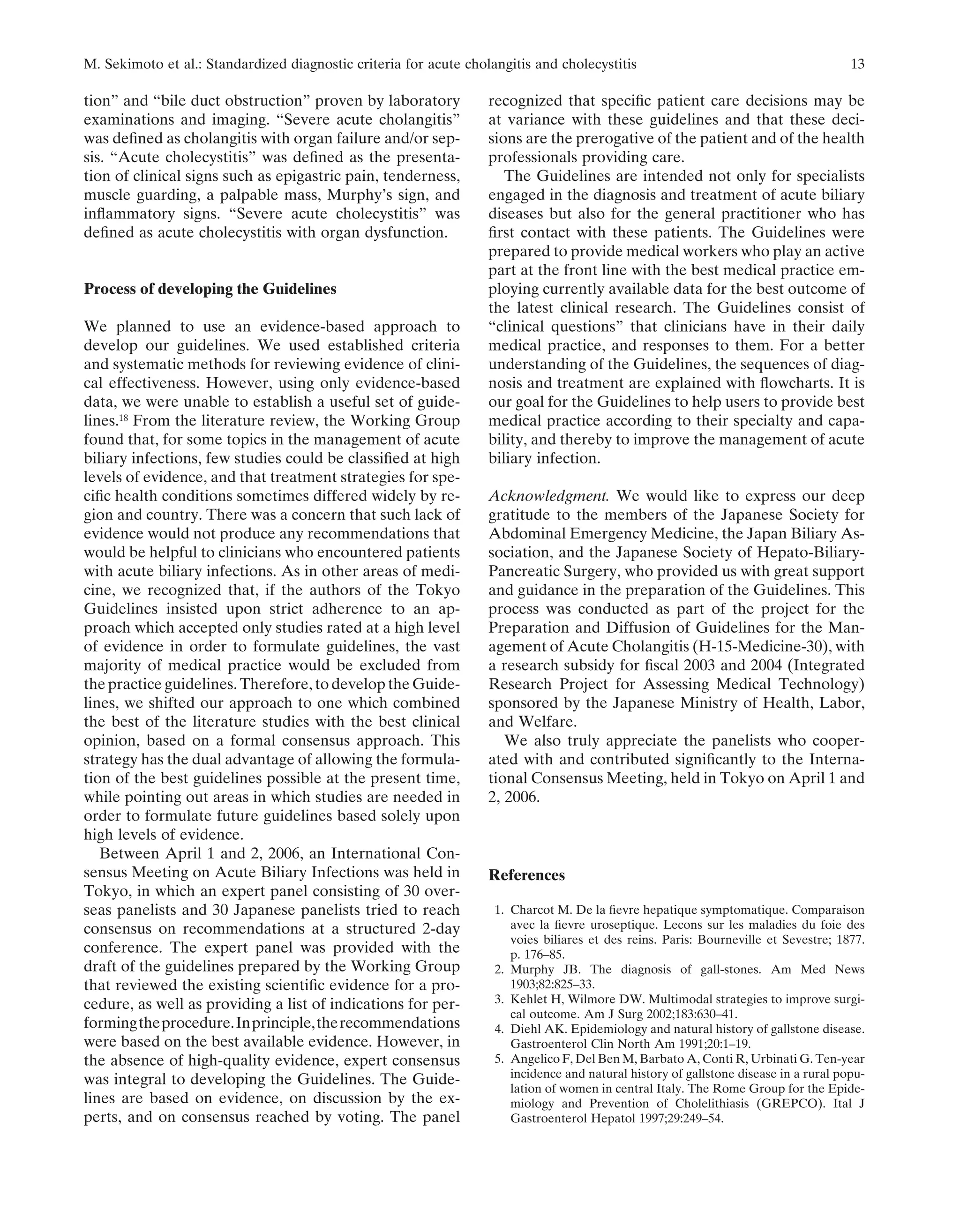 Tokyo guidelines for cholangitis and cholecystitis | PDF