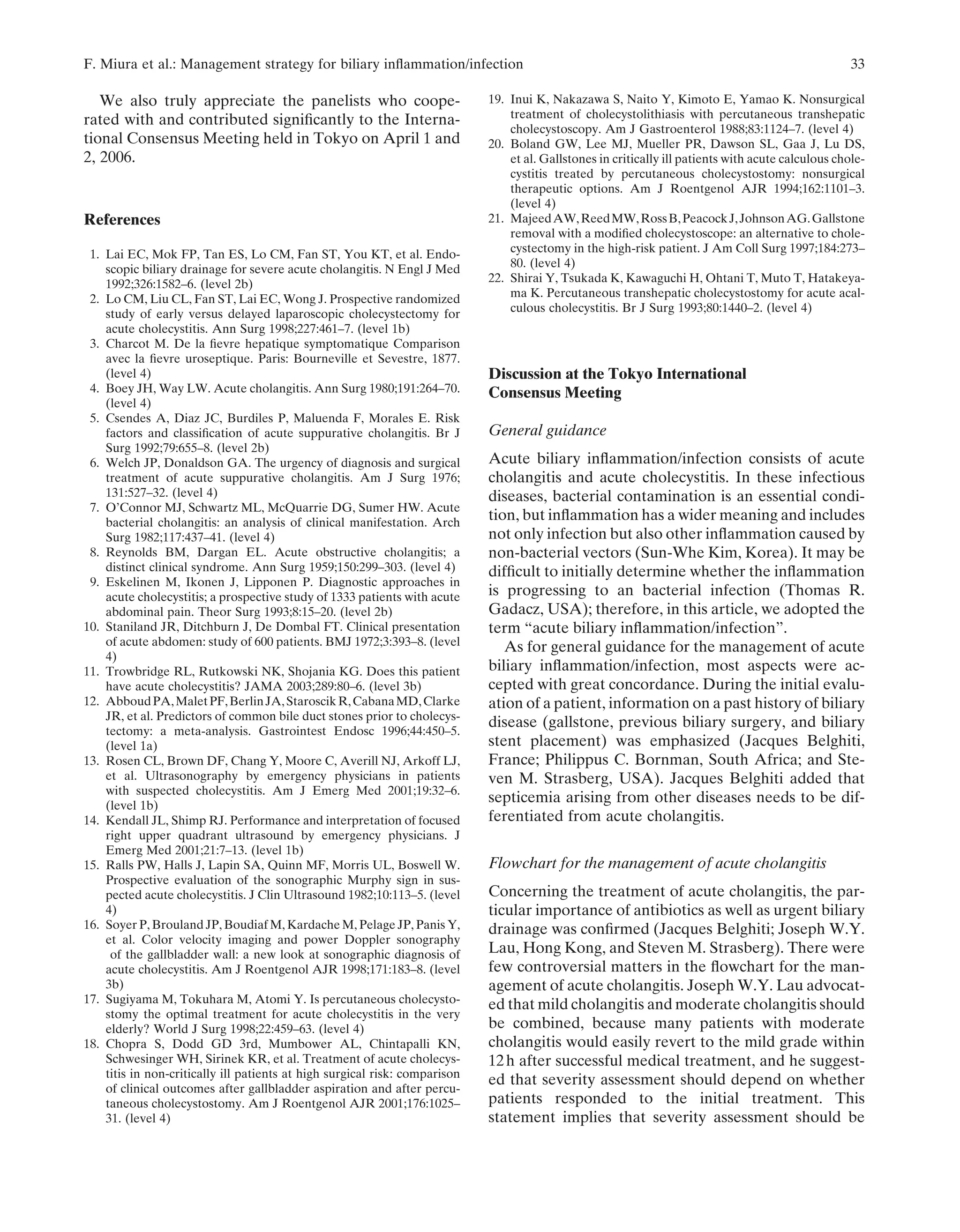 Tokyo guidelines for cholangitis and cholecystitis | PDF