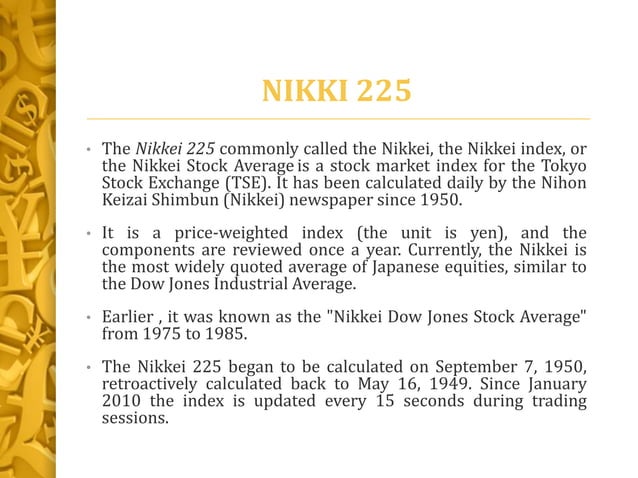 Tokyo stock exchange(nikki) | PPT