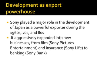 HISTORY OF SONY | PPTX | Technology & Computing
