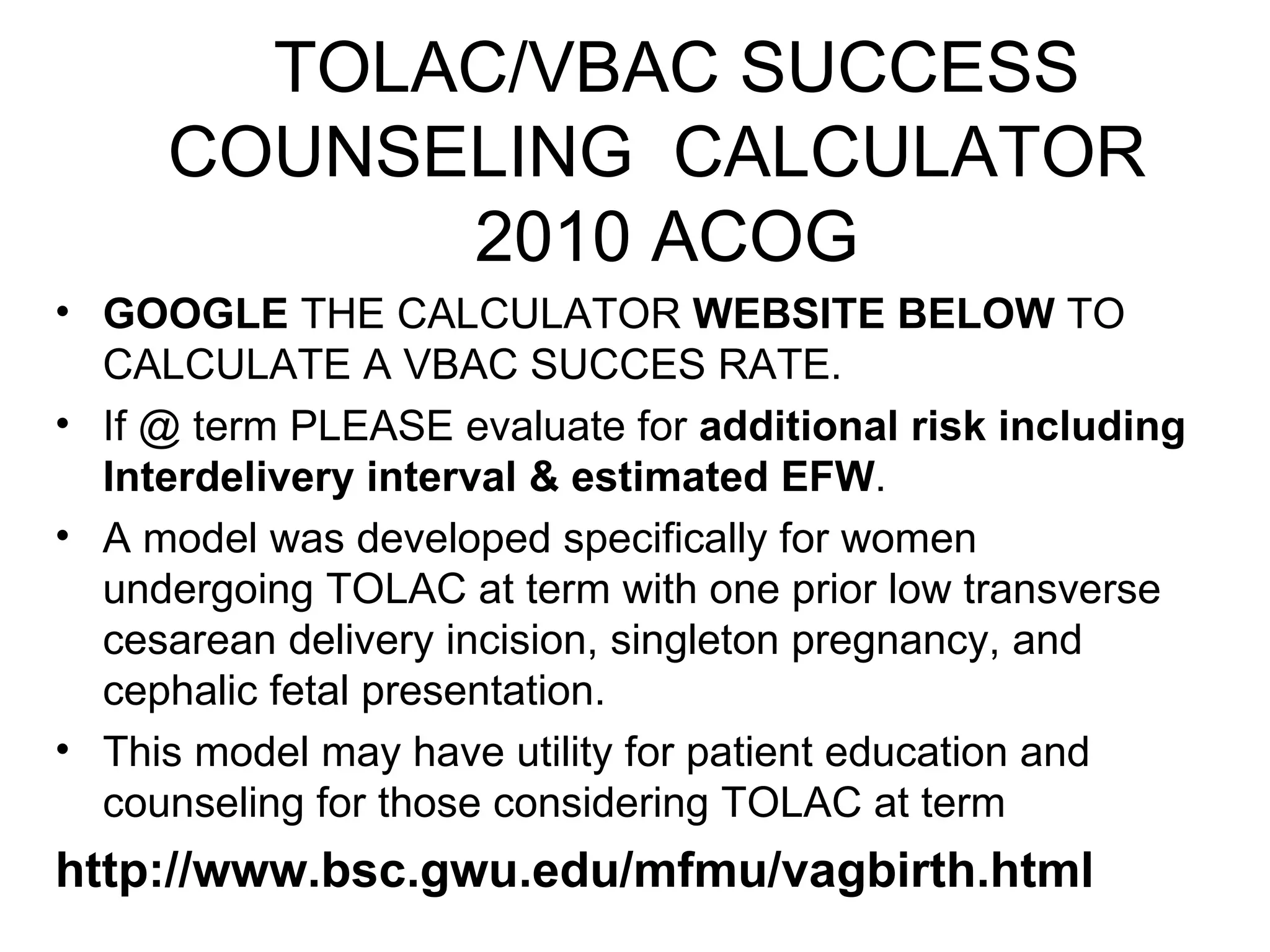 Tolac calculator | PPT