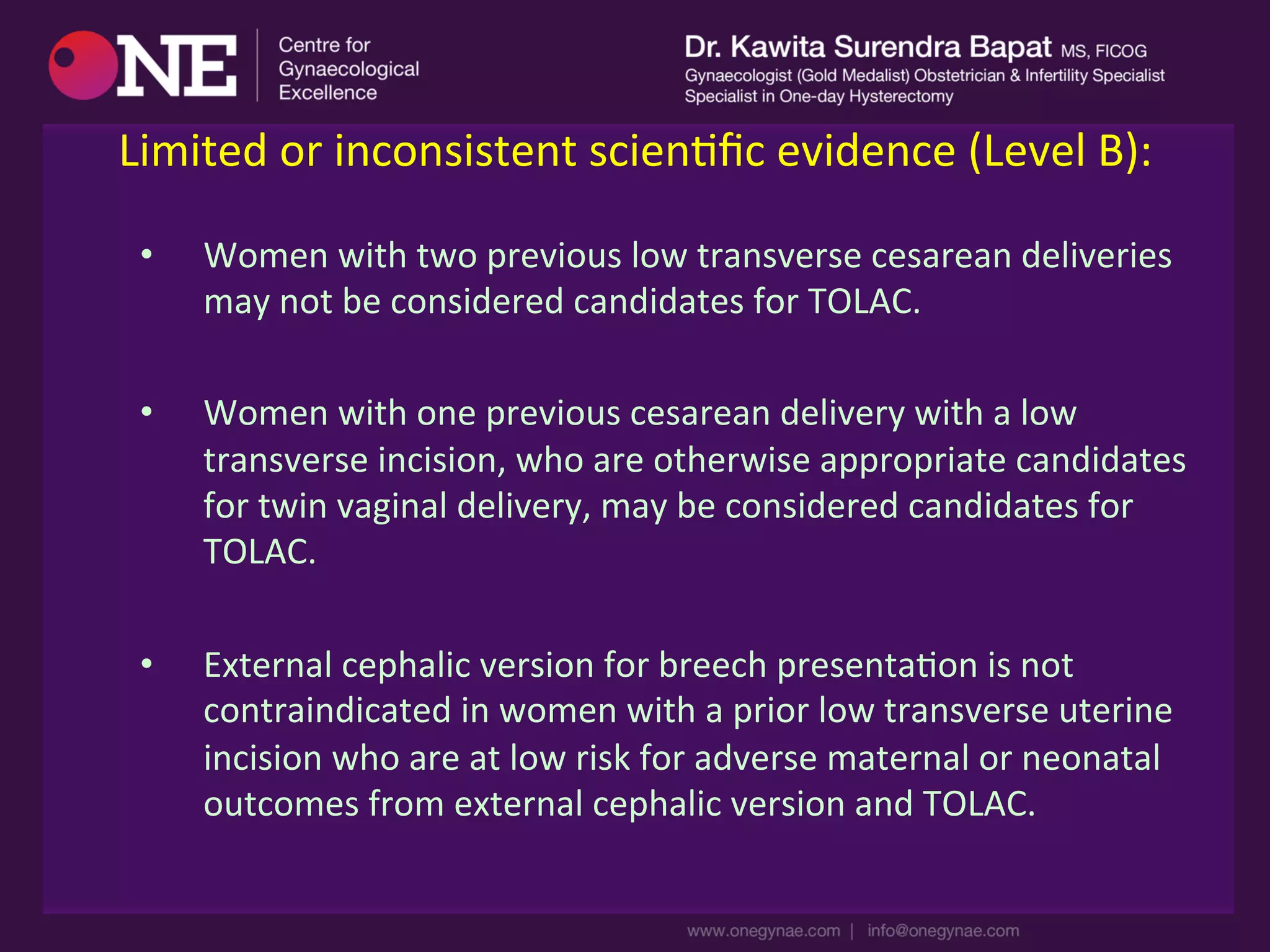 Tolac trial of labour after section | PDF