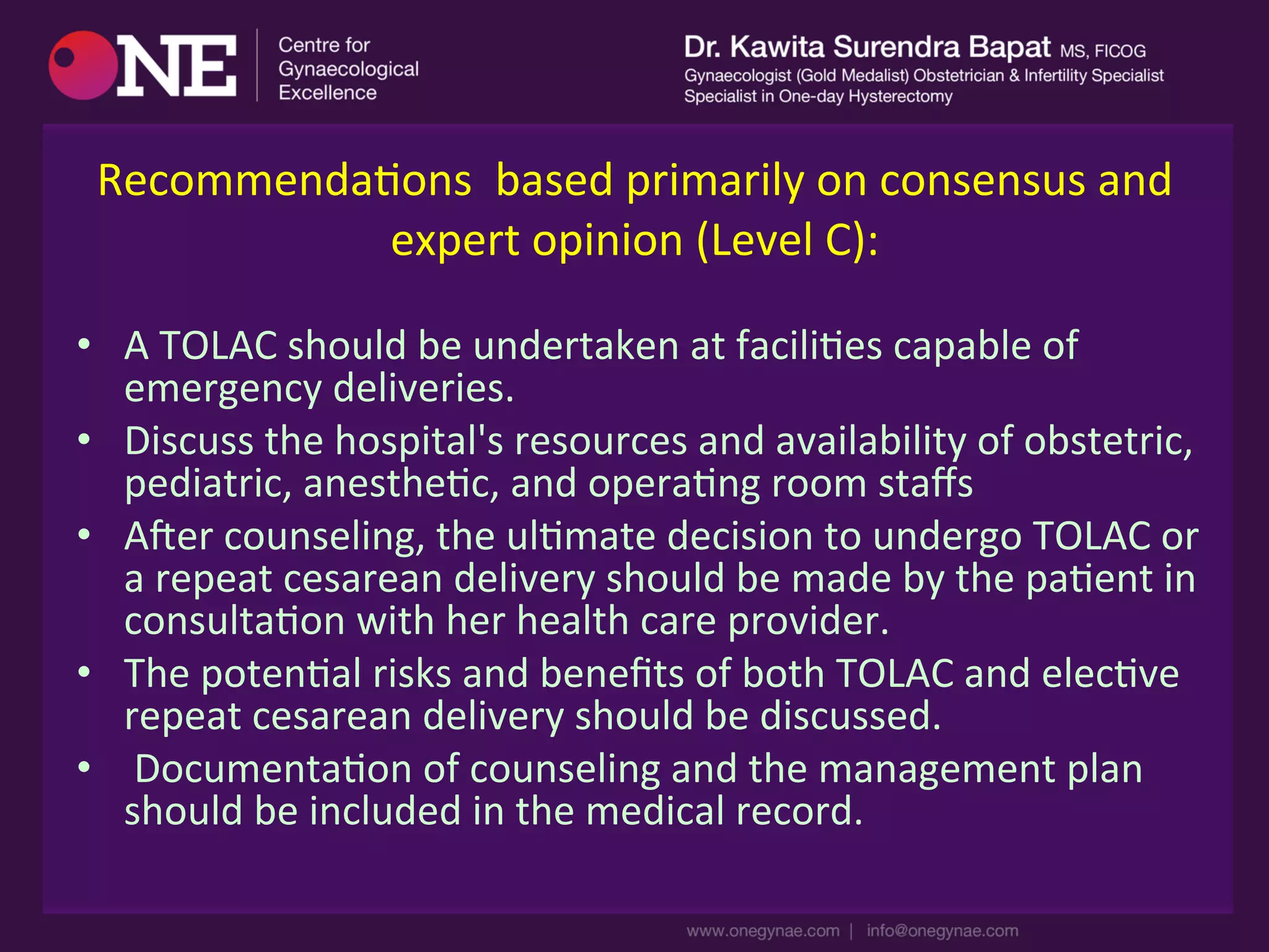 Tolac trial of labour after section | PDF