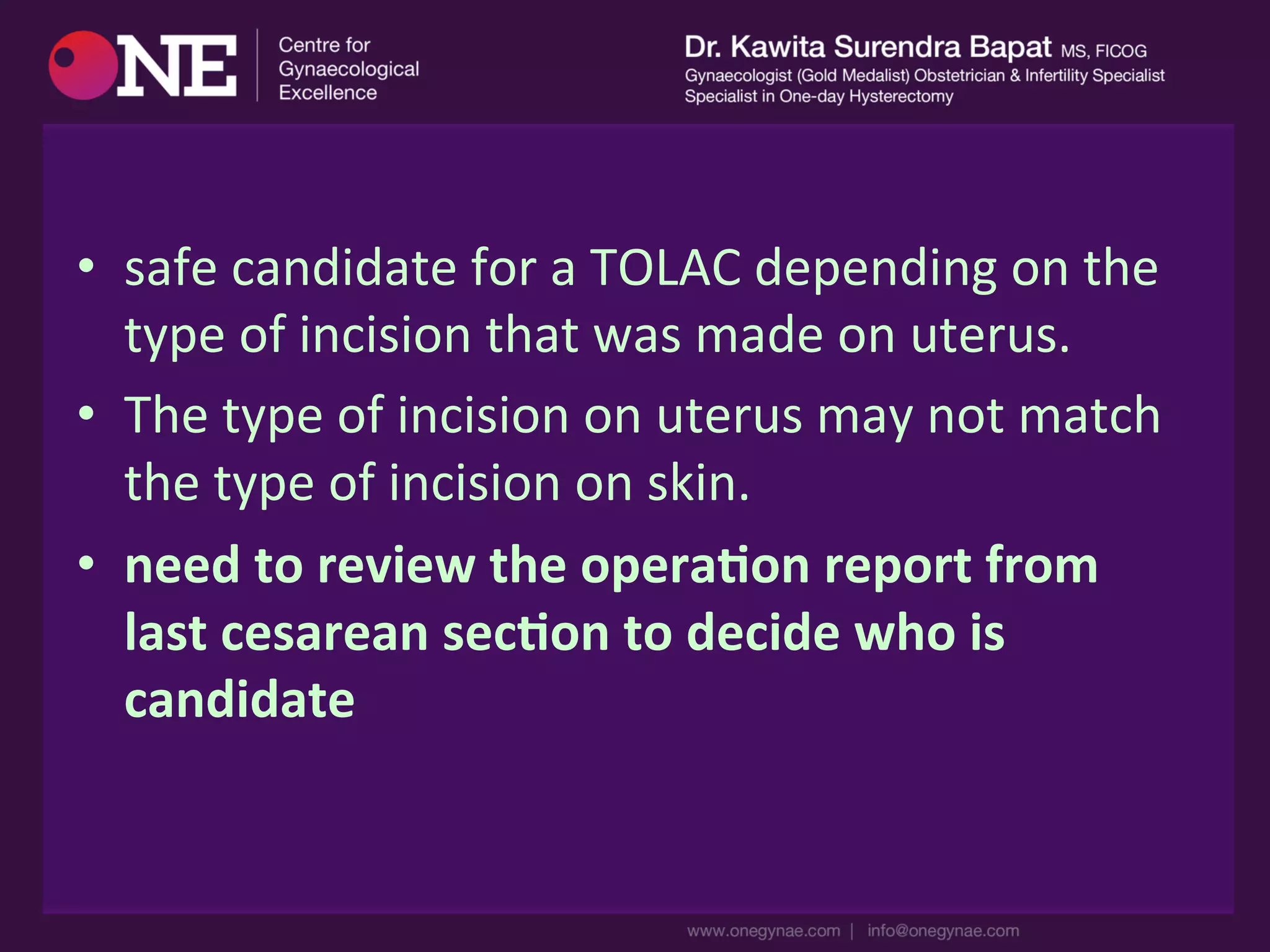 Tolac trial of labour after section | PDF