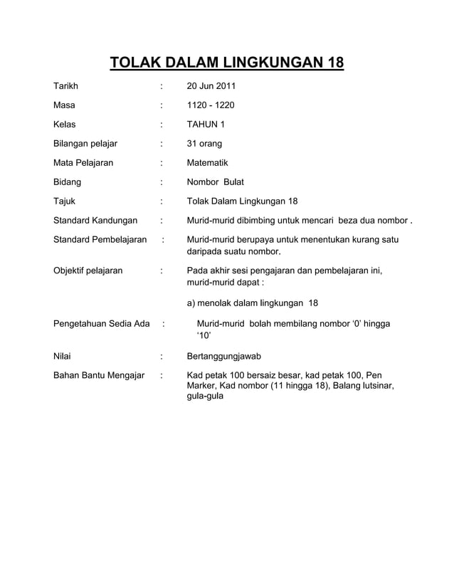 Tolak Dalam Lingkungan 18 2 Pdf