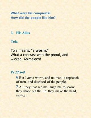 TOLA THE UNKNOWN | DOCX | Christianity | Religion & Spirituality