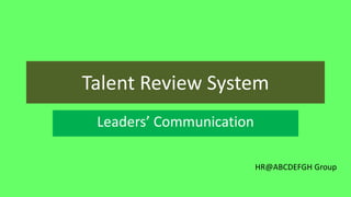 To Leaders - Talent Review Process.pdf