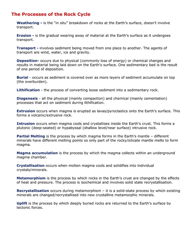 Rock Cycle | PDF