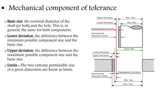 Tolerance (machine design & industrial drafting ) | PPTX