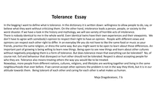 Tolerance | PPT