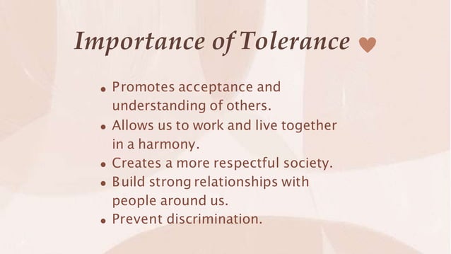 English presentation about Tolerance or accepting others | PPTX