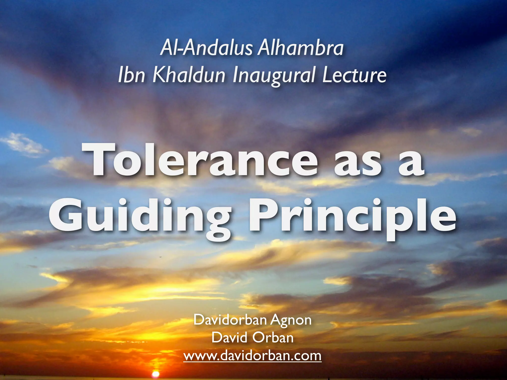 Tolerance as a Guiding Principle | PPT