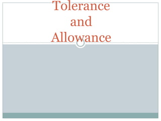 Tolerance and allowance 2 | PPTX | 3-D Graphics | Computer Software and ...