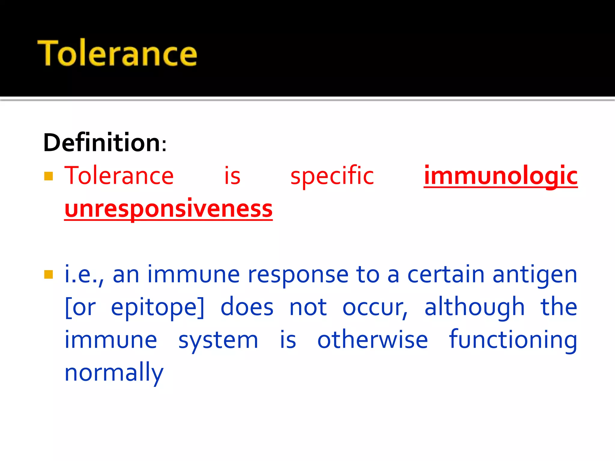 Tolerance and autoimmunity | PPTX