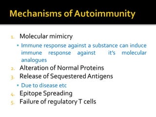 Tolerance and autoimmunity | PPTX