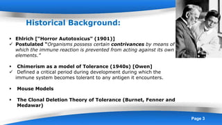Tolerance and autoimmunity | PPTX