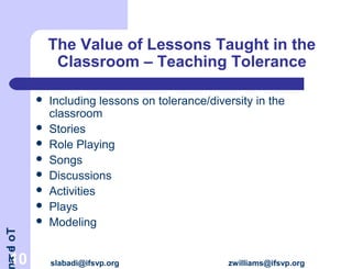 Tolerance and diversity_at_ifs | PPT