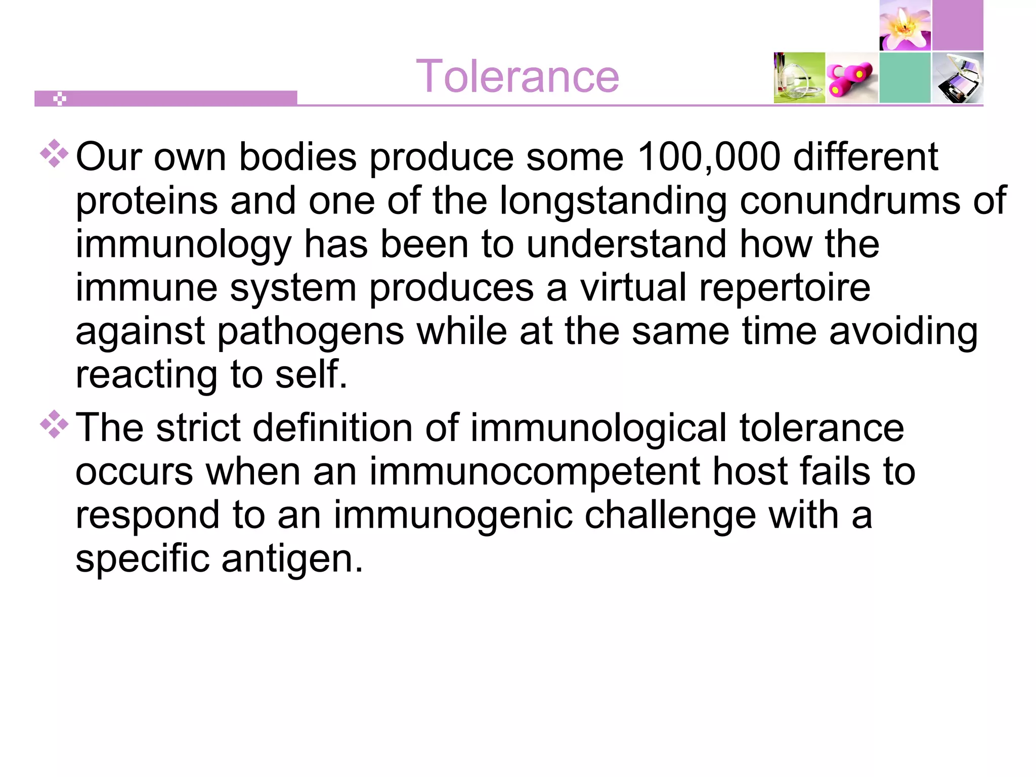 Tolerance & autoimmunity | PPT