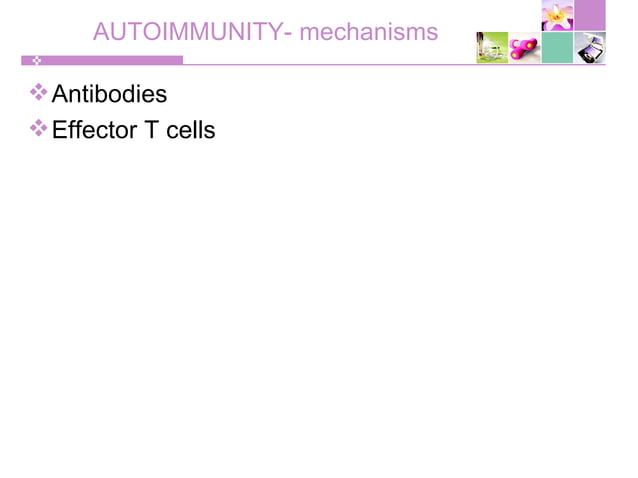 Tolerance & autoimmunity | PPT | Chemistry | Science