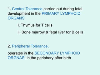 Tolerance & autoimmunity and organ specific autoimmune diseases | PPT