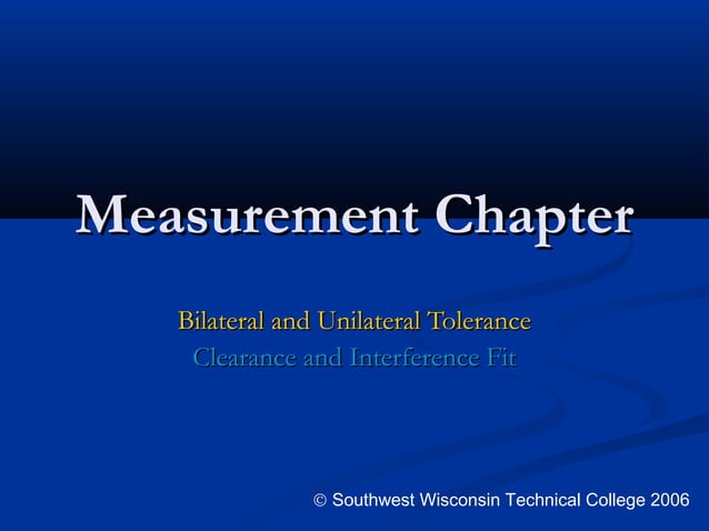 Tolerance clearance interference lecture | PPT | Physics | Science