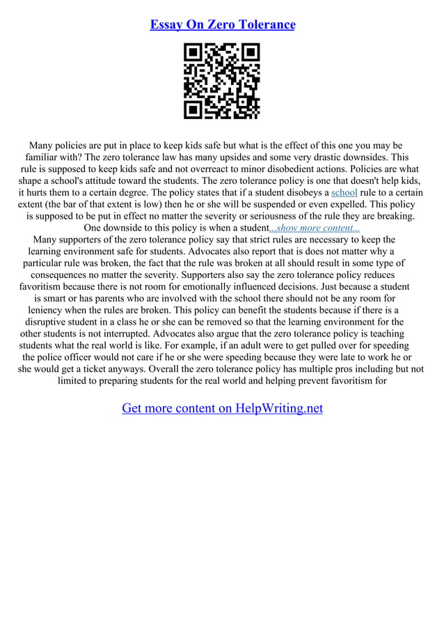 Tolerance Essays | PDF