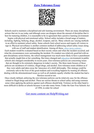 Tolerance Essays | PDF