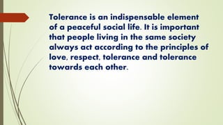 Tolerance for religious diversity | PPTX