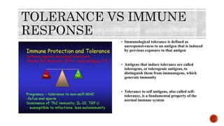Immunological tolerance and mechanisms involved | PPT
