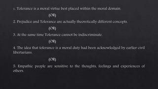 Tolerance is a moral virtue by Rivka T. Witenberg Summary and ...