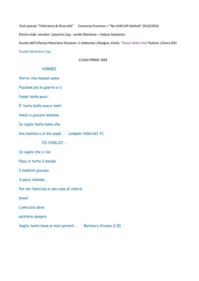 Tolerance italian poems | PDF