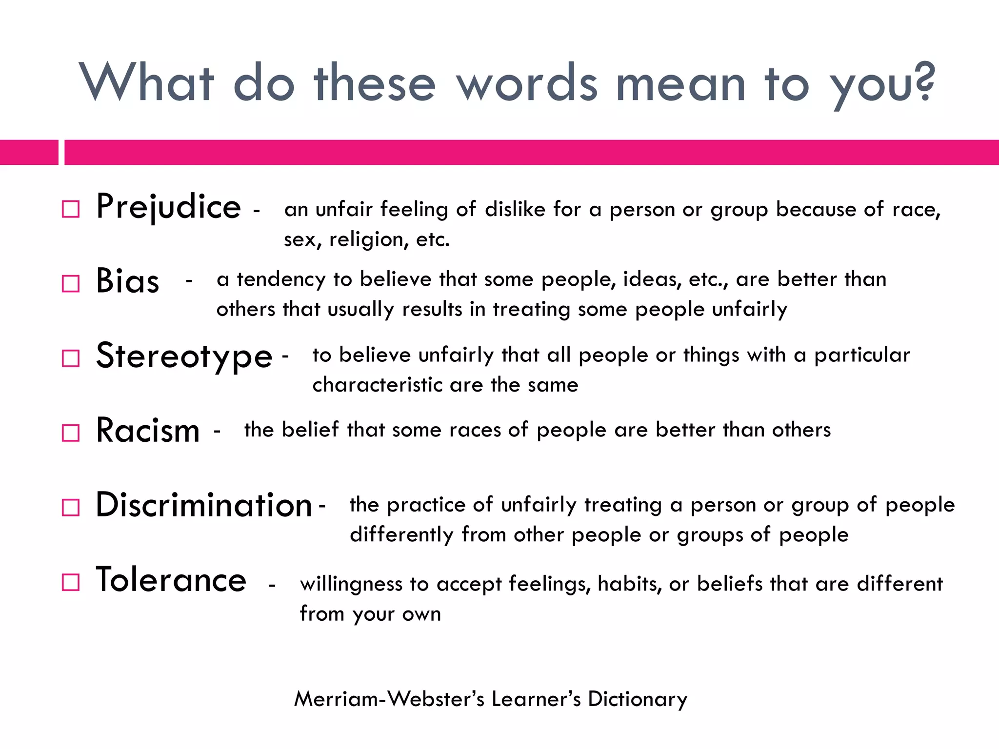 BMS Character Education - Tolerance | PPT