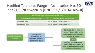 Tolerance range in transfer pricing | PPTX