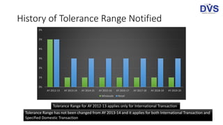 Tolerance range in transfer pricing | PPTX