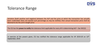 Tolerance range in transfer pricing | PPTX