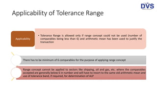 Tolerance range in transfer pricing | PPTX